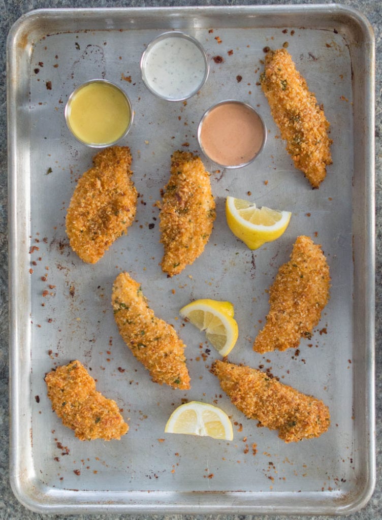 Crazy Crumb Oven Fried Chicken Fingers | FoodLove.com