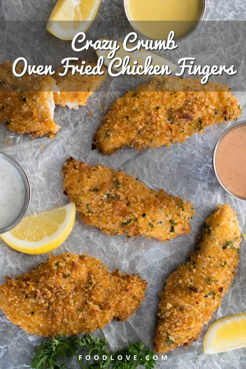 Crazy Crumb Oven Fried Chicken Fingers | FoodLove.com