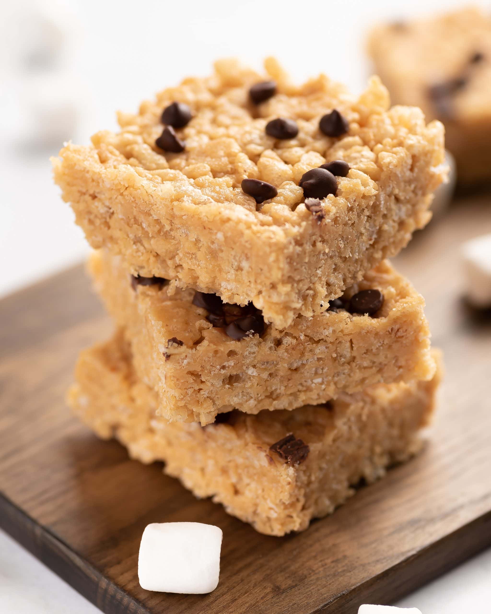 Vegan Rice Krispie Treats 2 Ways Classic Peanut Butter FoodLove Vegan Rice Krispie Treats 2 Ways Classic Peanut Butter FoodLove